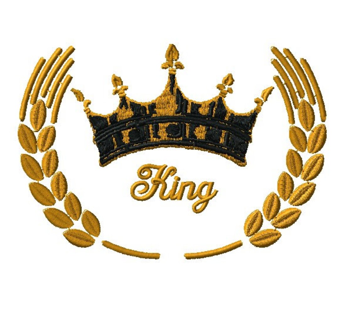 King Crown Embroidery File - Etsy