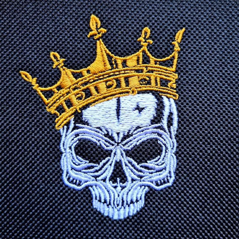 Skull With Crown Embroidery Patch - Etsy