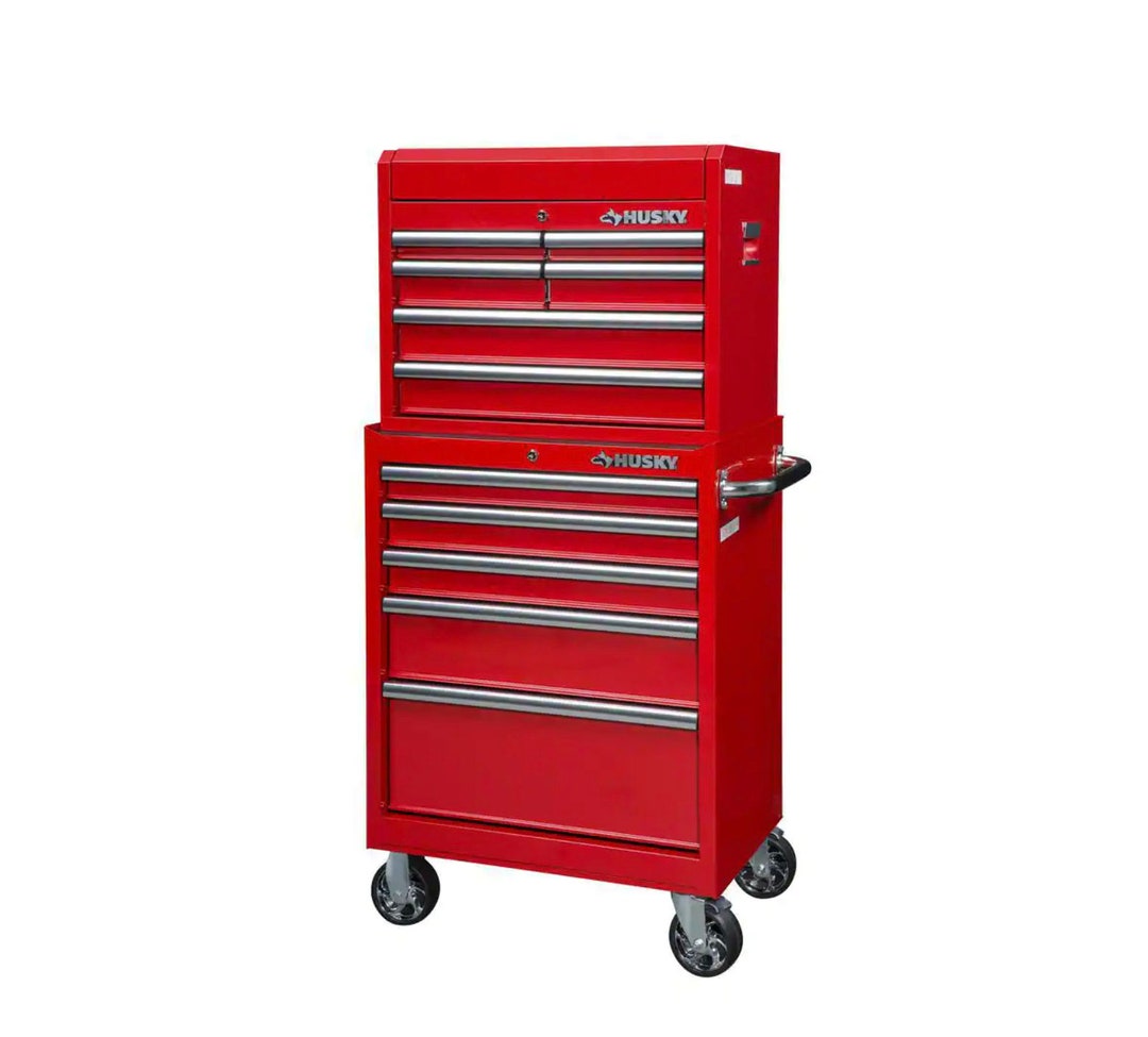 27 In. 11-drawer Tool Chest and Cabinet Combo in Red - Etsy