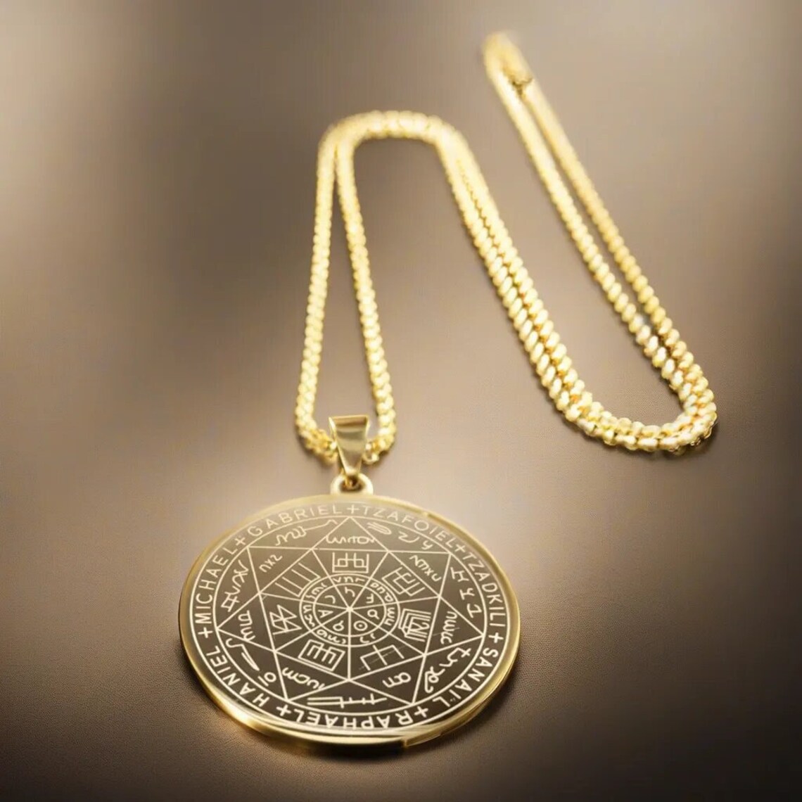 Protection Amulet, 7 Archangels, Happiness Luck ,healing Pendant ...