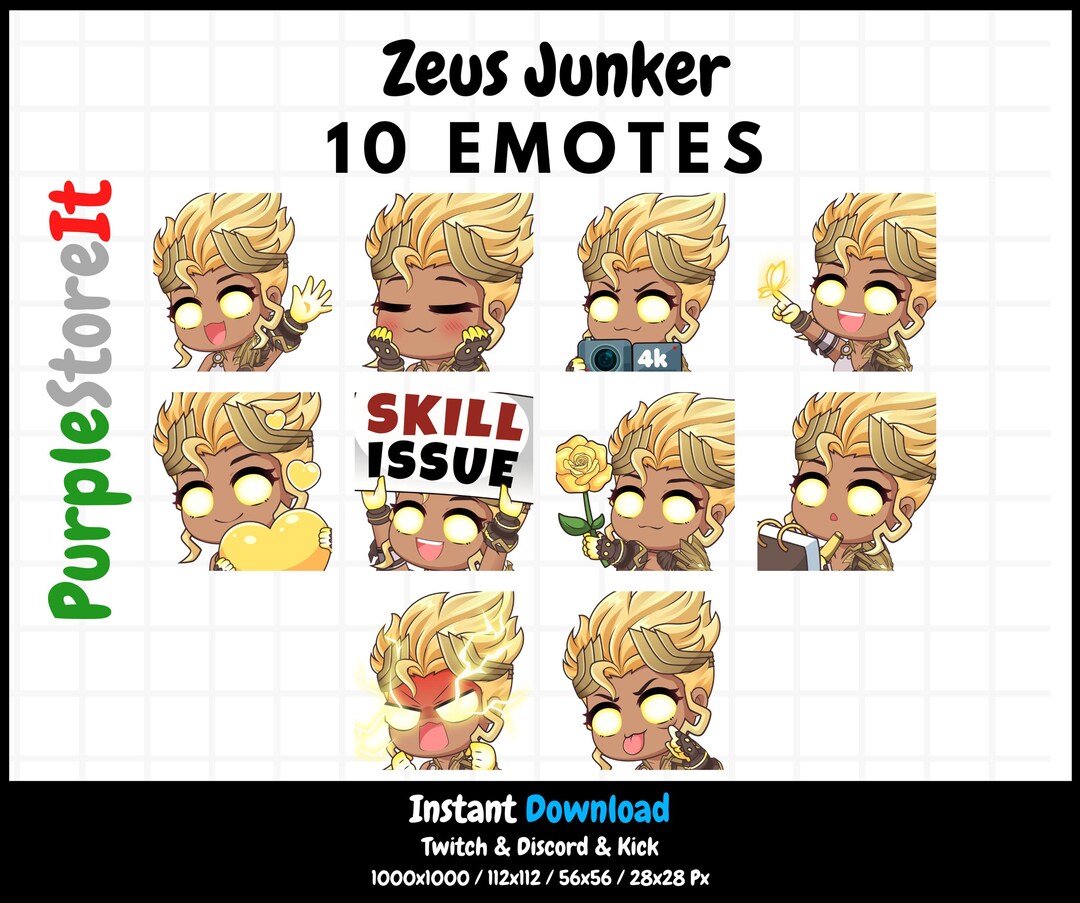 10 Zeus Junker Queen Emotes From Overwatch | Twitch Emotes | Discord ...