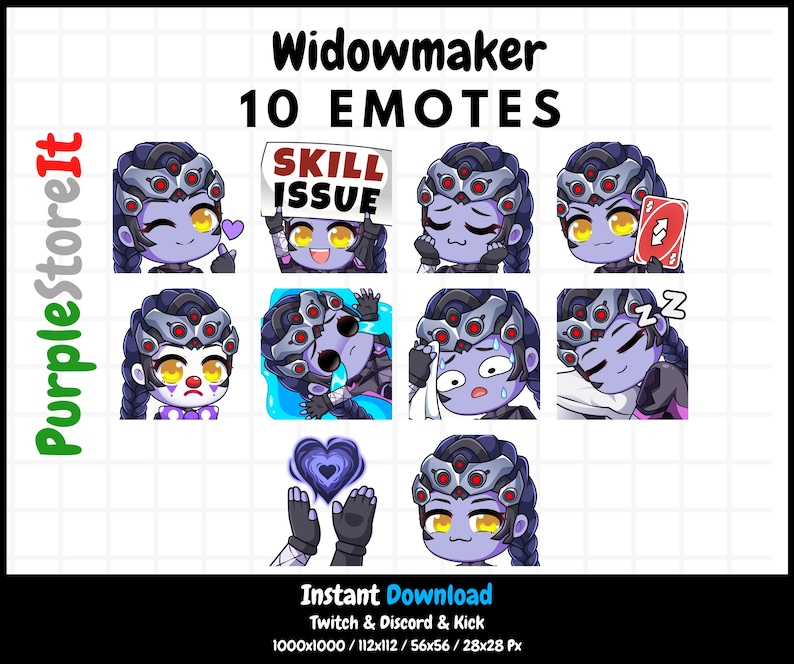 10 Widowmaker Emotes From Overwatch | Twitch Emotes | Discord Emotes ...