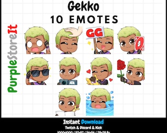 Gekko Emotes Valorant Discord Twitch Kick - Etsy