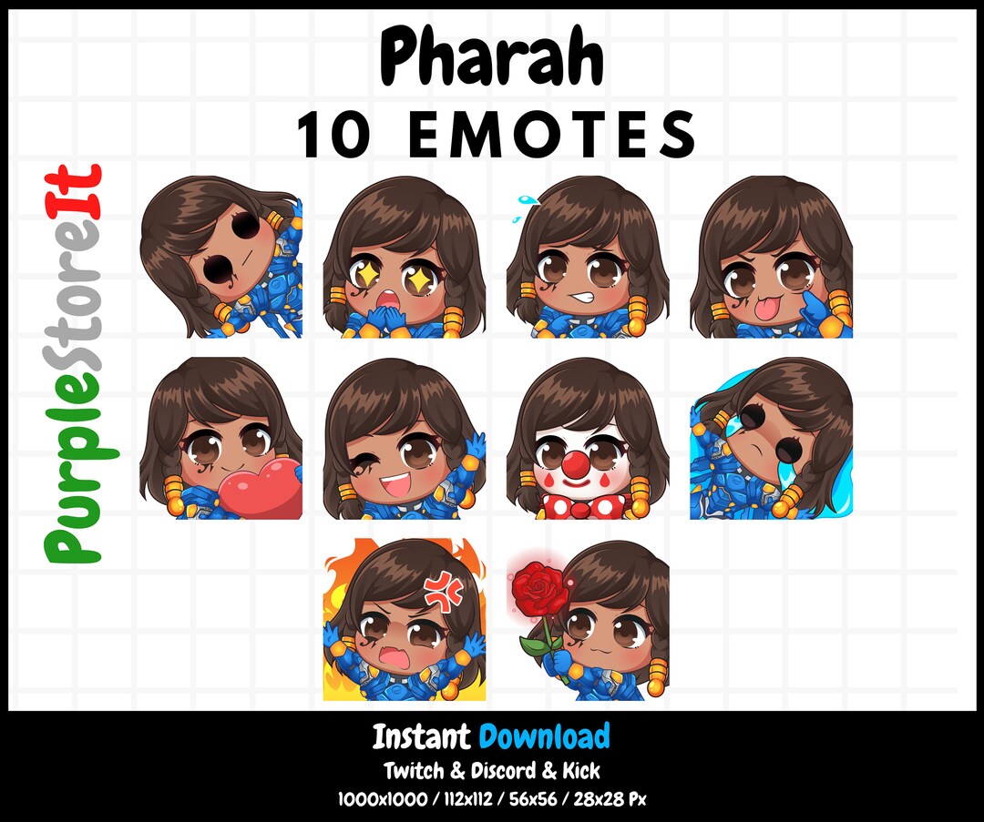 10 Pharah Emotes From Overwatch | Twitch Emotes | Discord Emotes | Kick ...