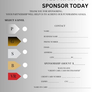 Event Sponsorship Template Editable - Etsy