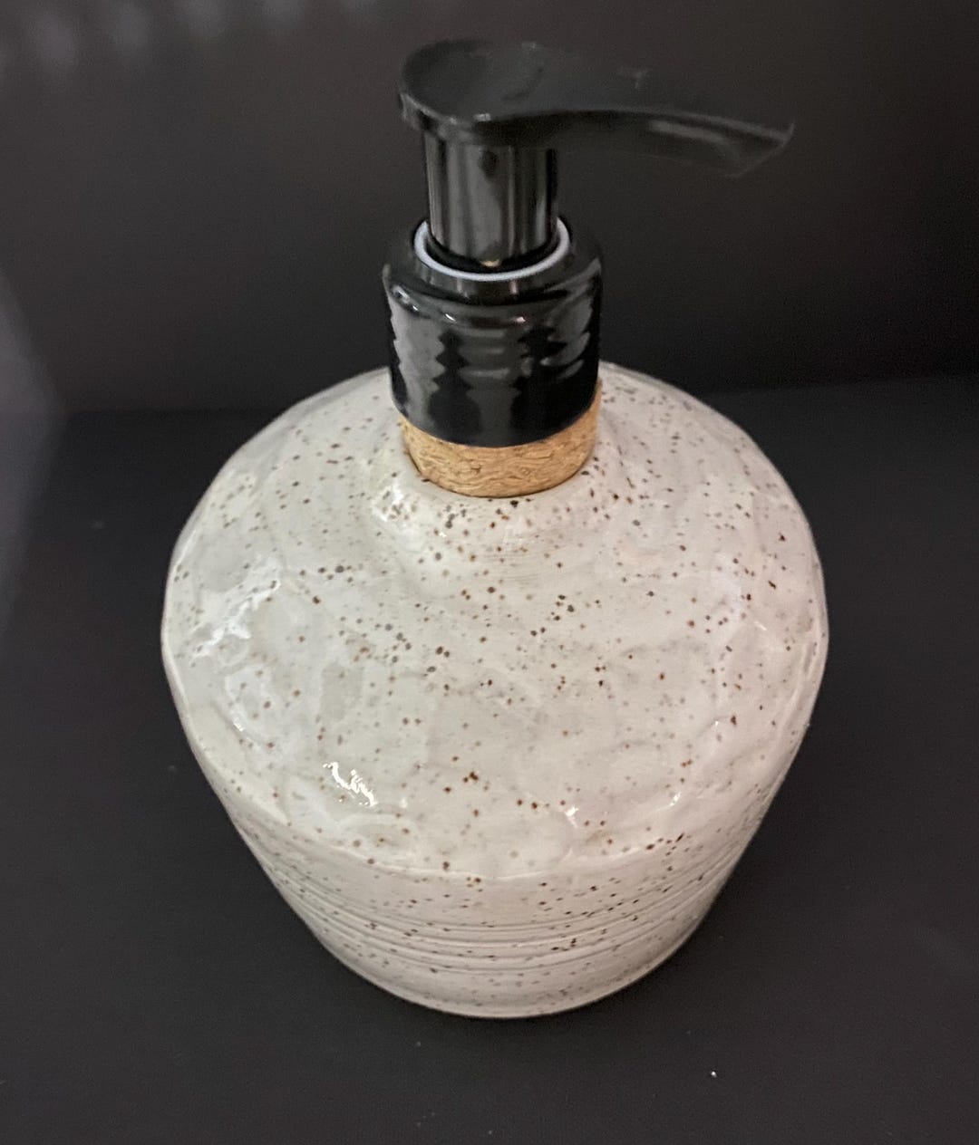 LOTION DISPENSER CERAMIC Handmade Lotion or Soap Dispenser, With Cork ...