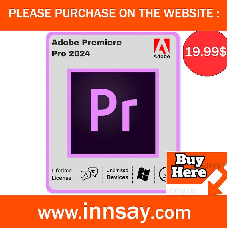 Adobe Premiere Pro 2024 With Life Time License Windows - Etsy