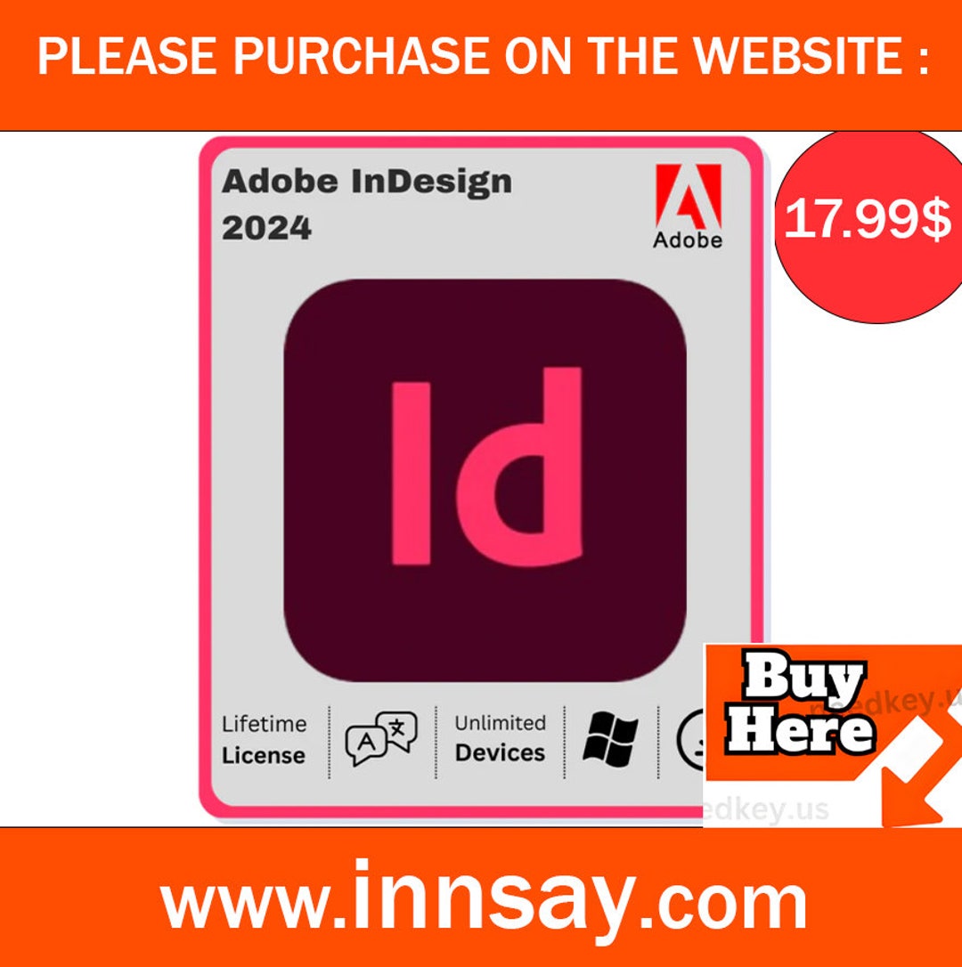 Adobe Indesign 2024 Ready to Use Lifetime License Windows - Etsy Australia