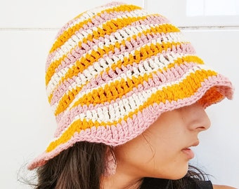 Wavy Bucket Hat Crochet Pattern - Etsy