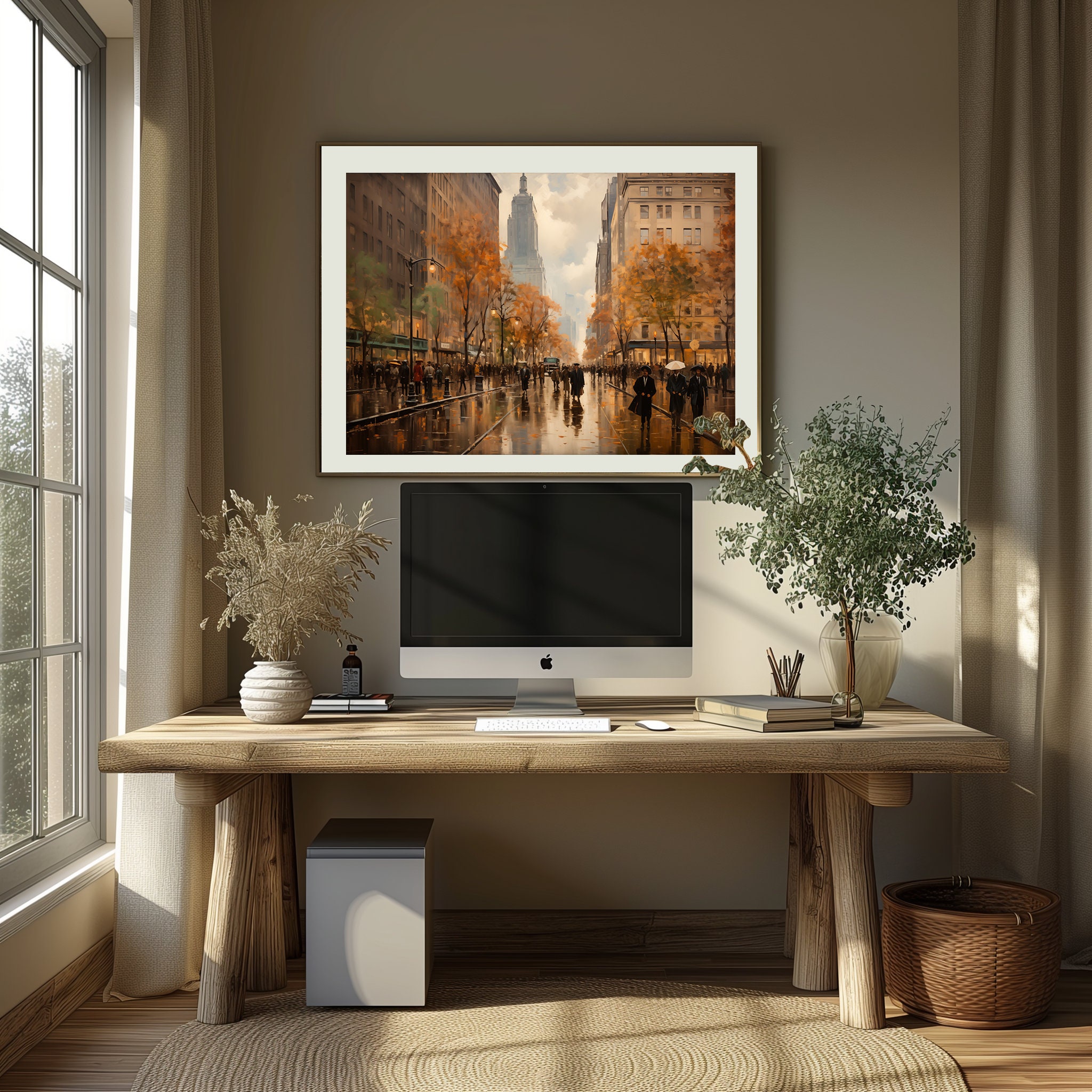 Edouard Manet Style New York Print Impressionist Painting Office Wall ...