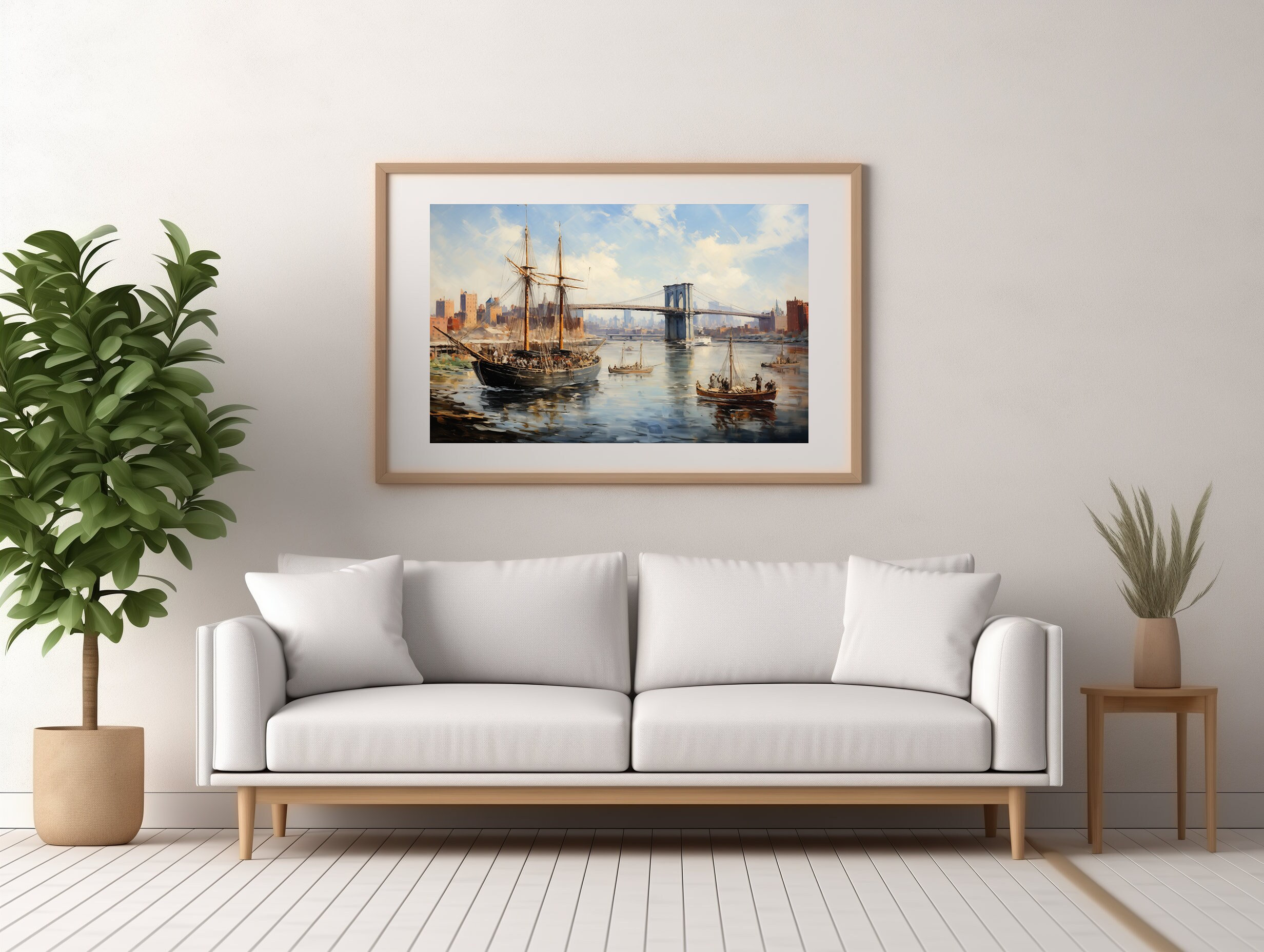Edouard Manet Style New York Print Impressionist Painting Office Wall ...