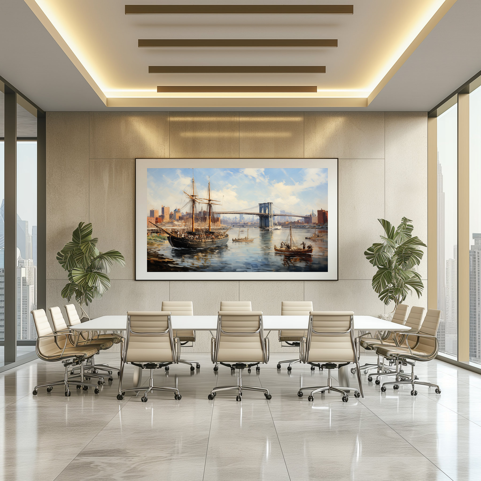 Edouard Manet Style New York Print Impressionist Painting Office Wall ...
