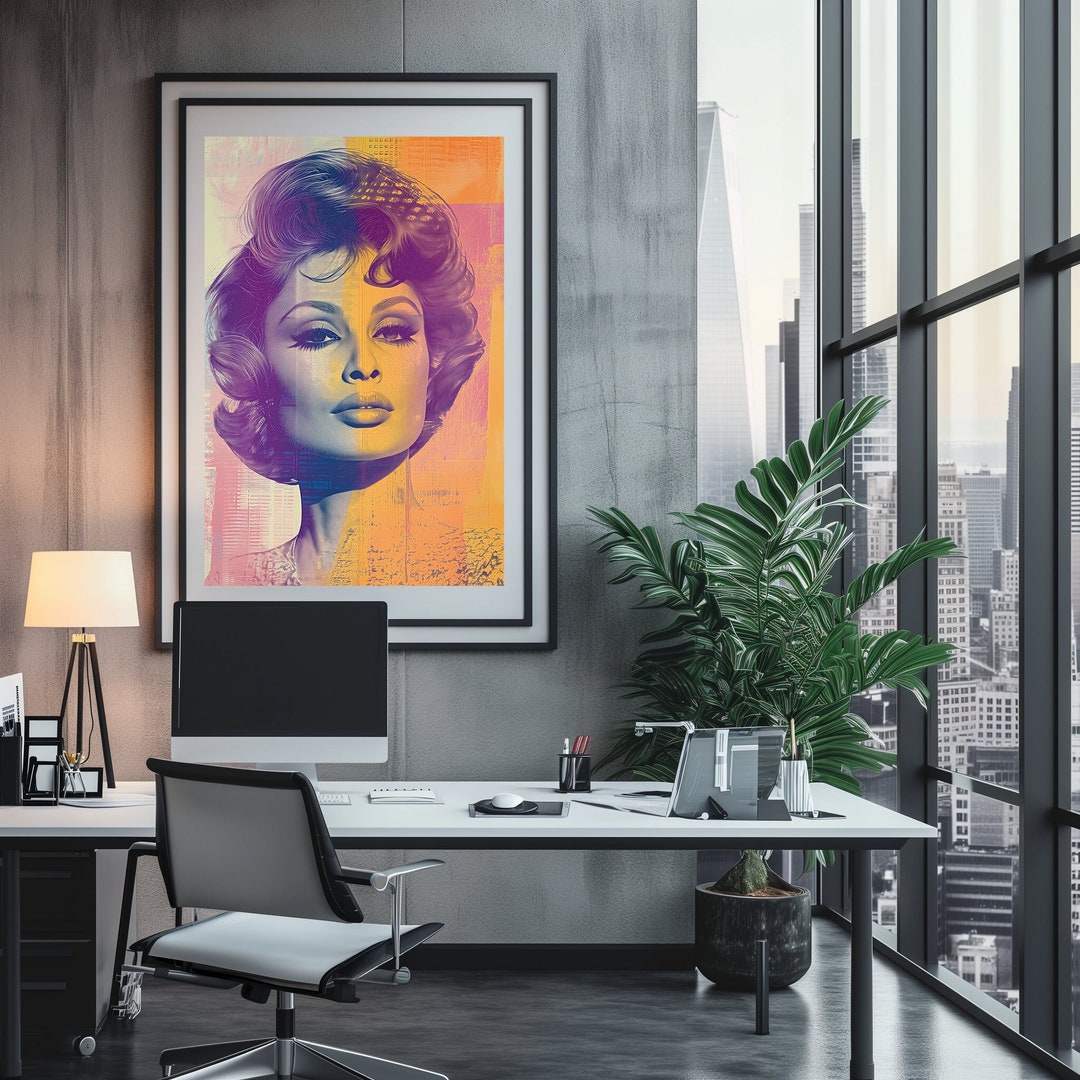 Sophia Loren Movie Star Poster Canvas Gift for Actor. Office Wall Decor ...