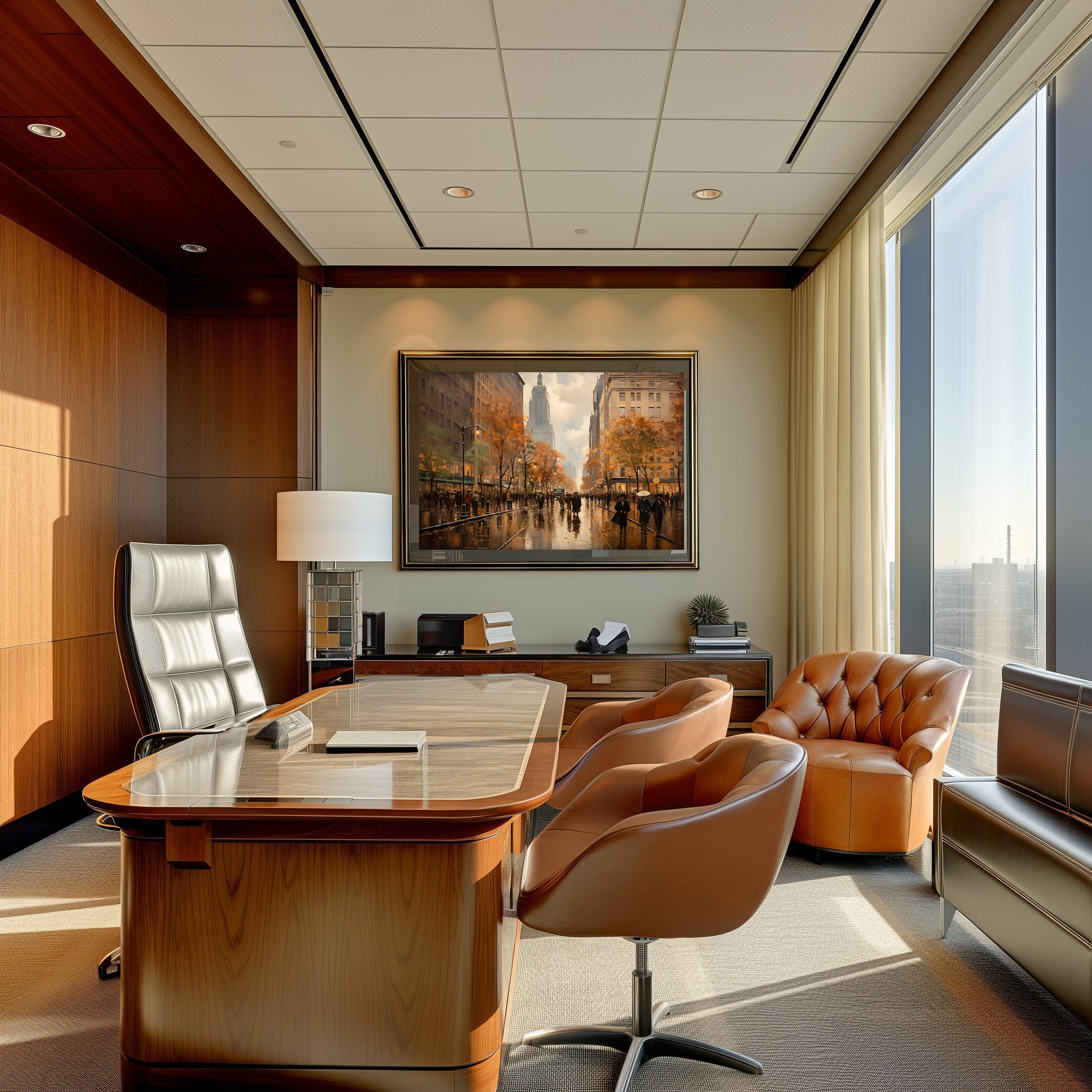 Edouard Manet Style New York Print Impressionist Painting Office Wall ...