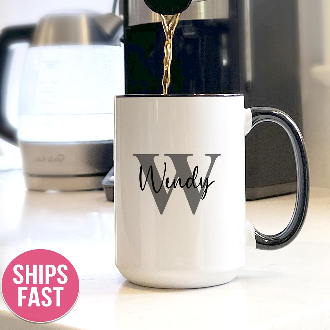 Name Coffee Mug, Initial Name Mug, Custom Coffee Mug, Personalized Mug ...