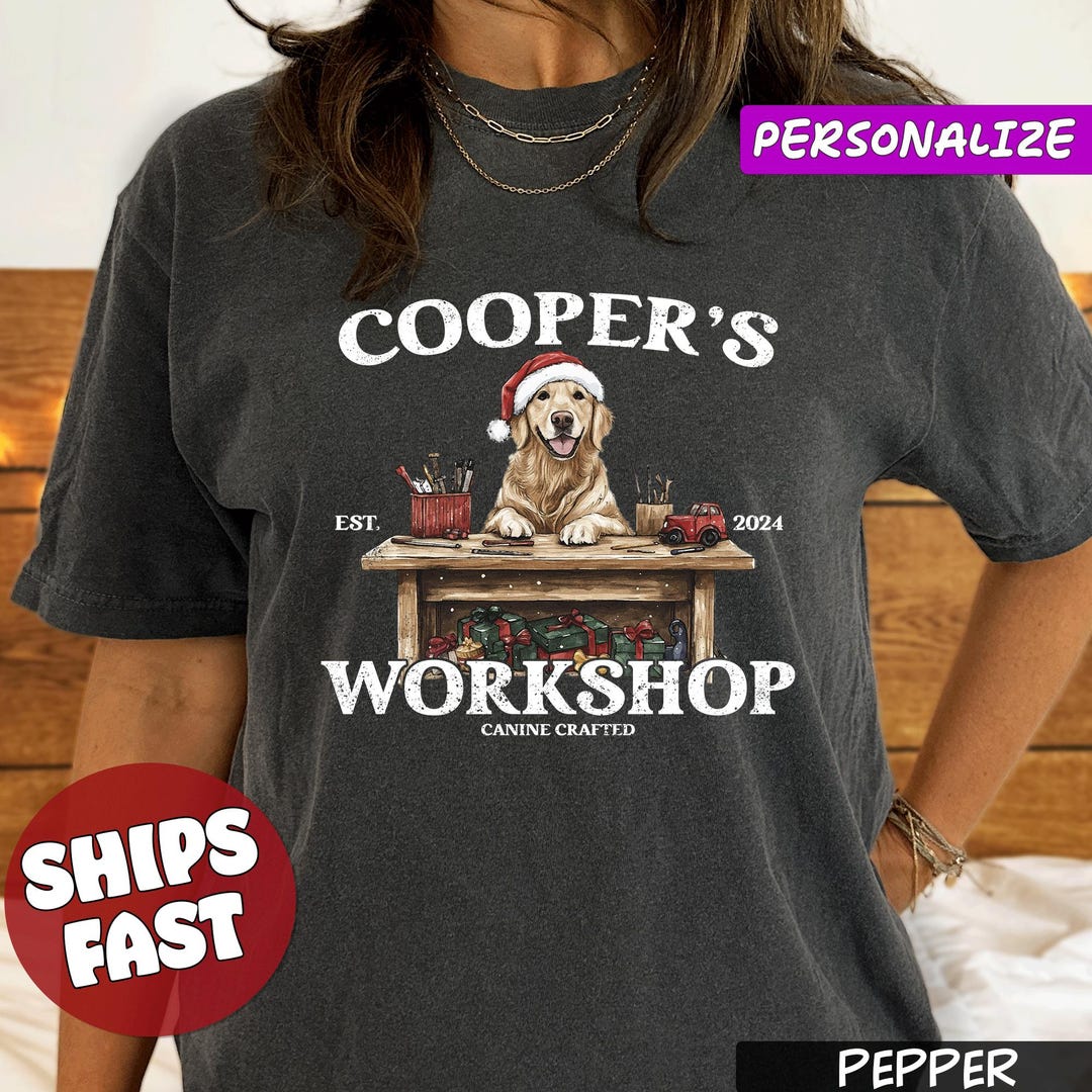 Golden Retriever Shirt, Personalized Golden Retriever Christmas Shirt ...