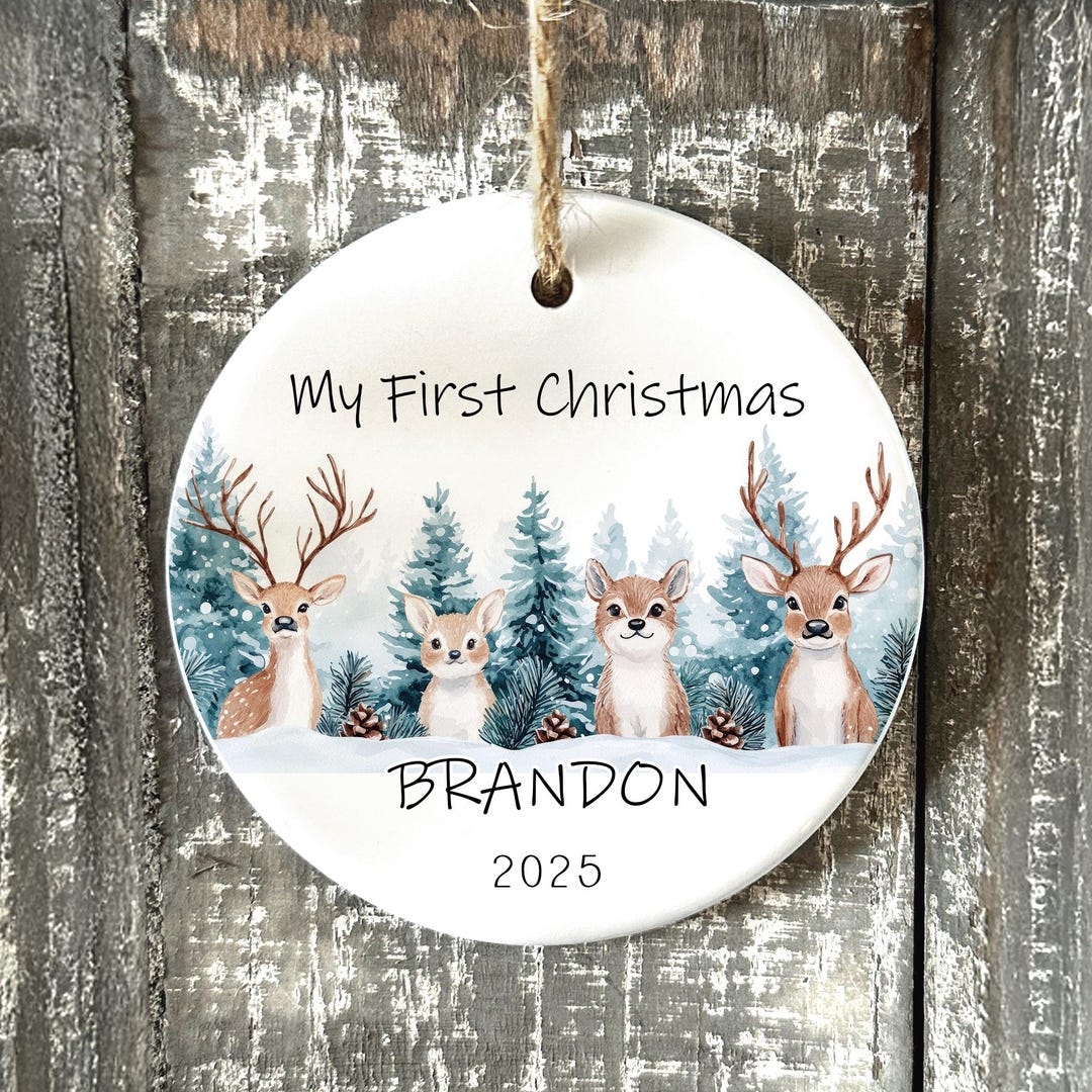 My First Christmas Ornament, Kids Ornament, Kids Name Ornament, Baby ...