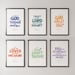 Set of 6 Kids Bible Verse Wall Art, Christian Nursery Playful Scripture ...
