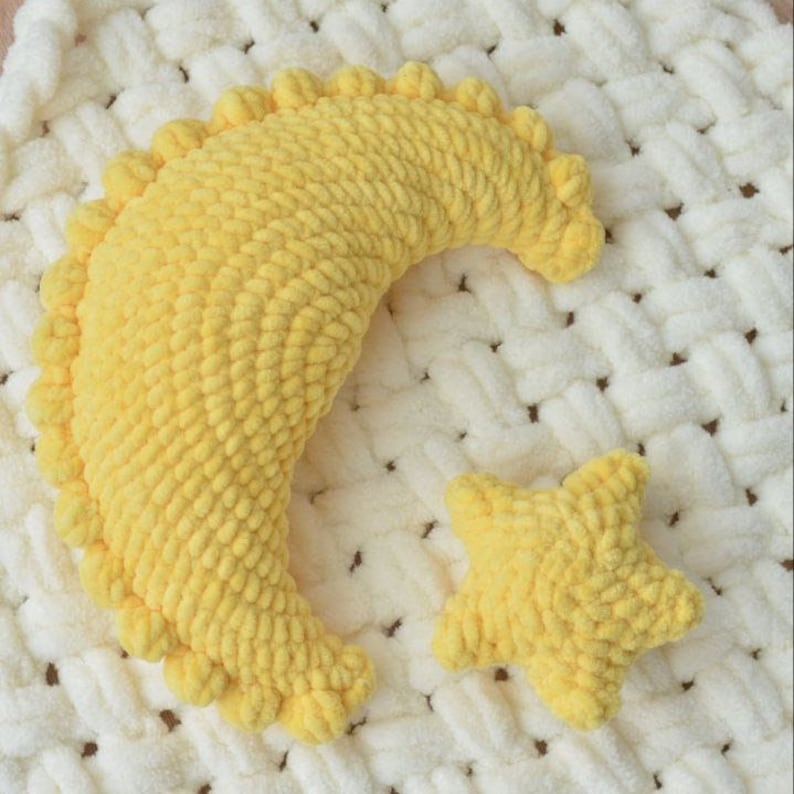 Moon and Stars Crochet PATTERN PDF Amigurumi Mobile Star Toys. Cute ...