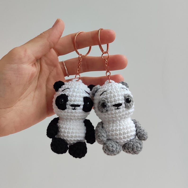 Easy Crochet Panda Amigurumi Pattern | Mini Keychain DIY Project | Cute ...