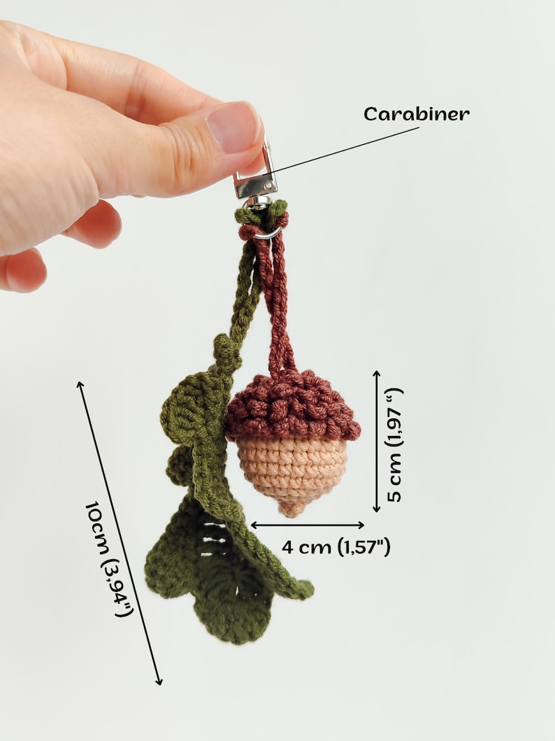 Easy Little Acorn Keychain Pattern | Amigurumi Tutorial for Beginners ...