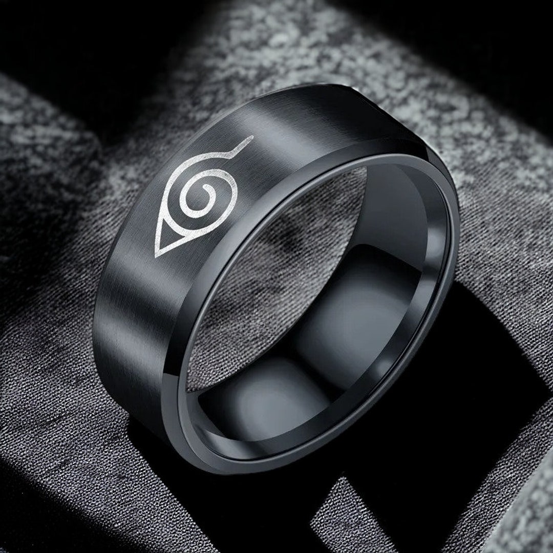 New Leaf Ring: Konoha Uzumaki Symbol Logo, Sasuke Itachi Ninja Fashion ...