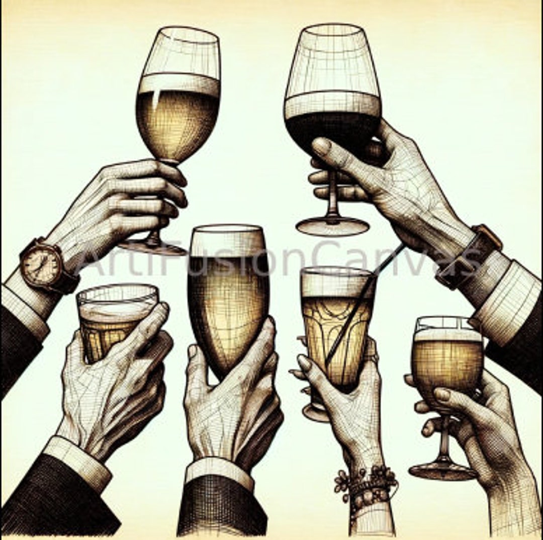 Cheers Wallpaper Art - Etsy