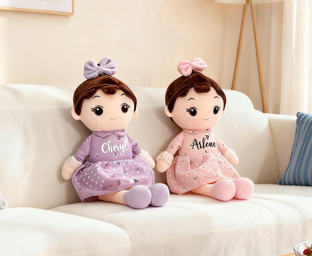 Personalized Name Girl Plush Dolls With Name, Soft Personalized Dolls ...