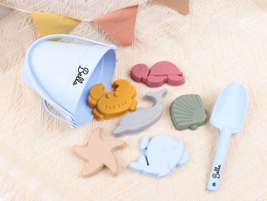 Personalized Silicone Beach Toy Set,children's Outdoor Toys,sand Shovel ...