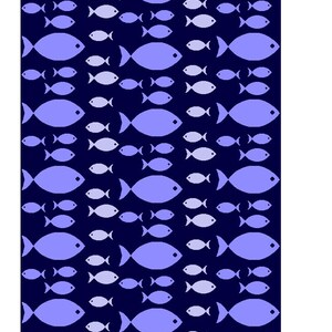 Large Navy Fish Beach Towel – Eco-friendly Recycled Cotton With ...