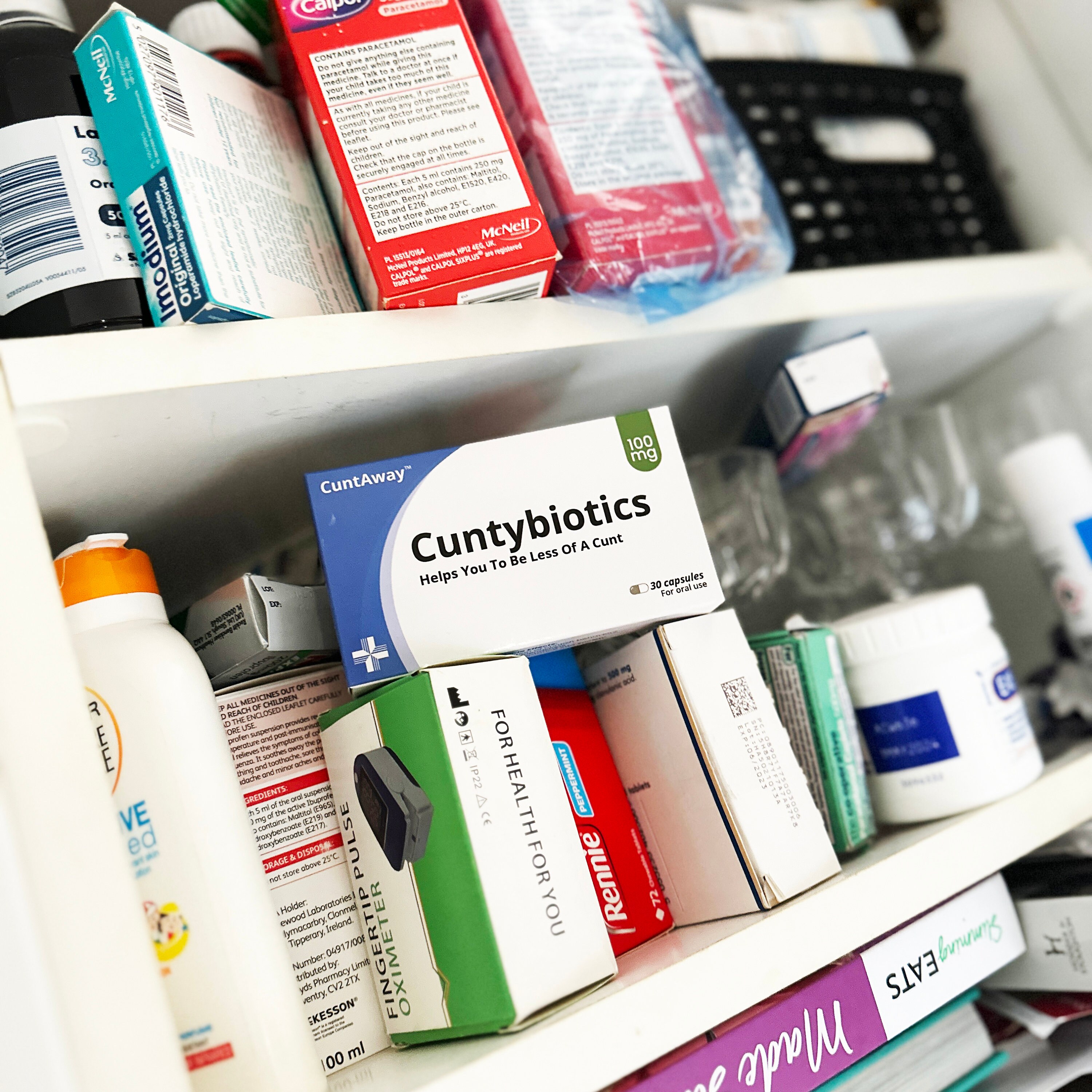 Cuntybiotics Rude Joke Tablet Box With Jelly Beans Funny Fathers Day ...