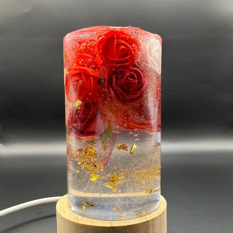 Resin Flower Lamp - Etsy