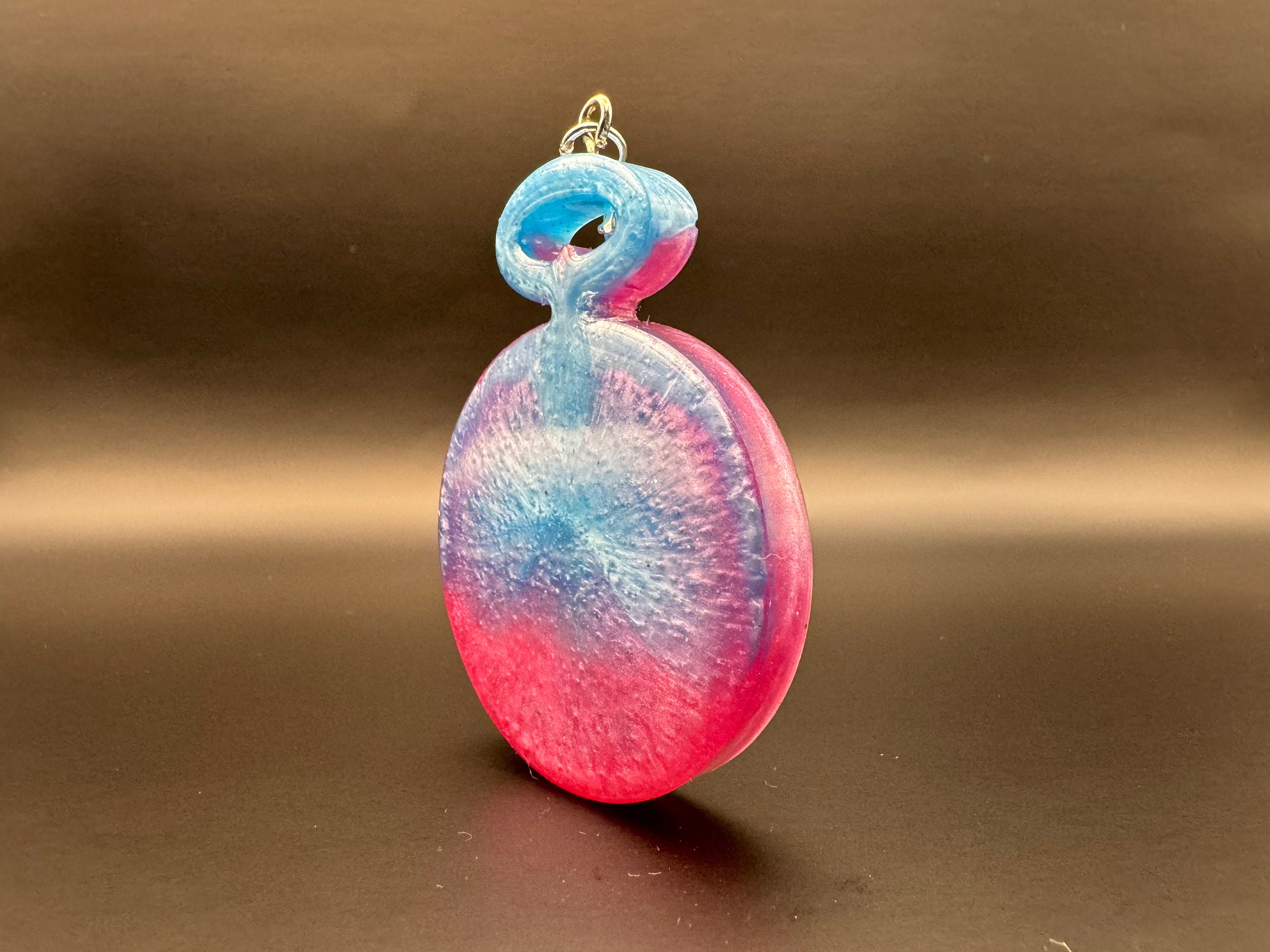 Pink and Blue Stopwatch Resin Shaker With Silver Keychain - Etsy