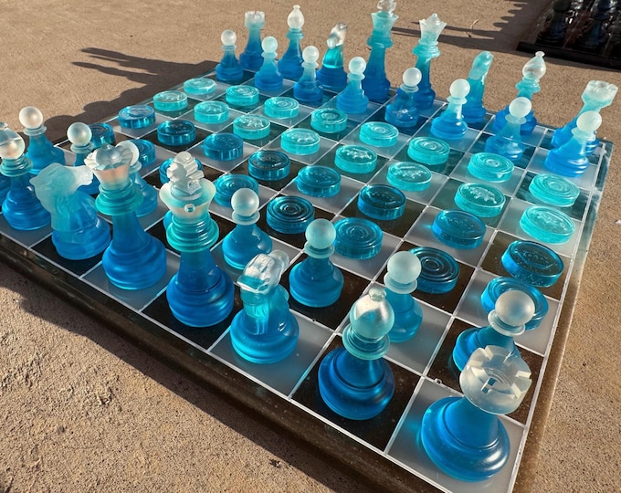 11 Inch X 11 Inch Ocean Water Blue Teal White Waves Clear With REAL ...