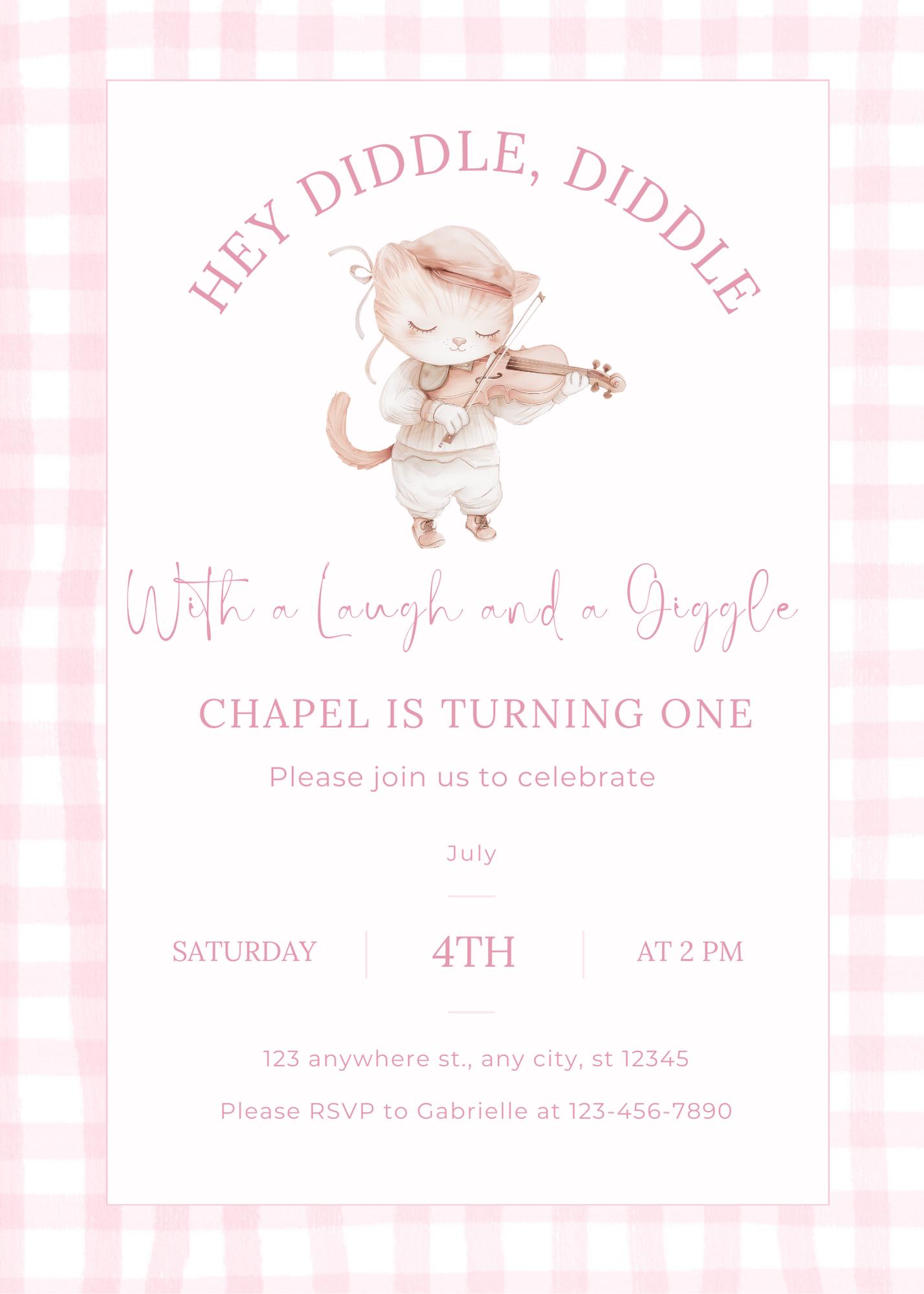 Printable Nursery Rhyme Birthday Invite - Etsy