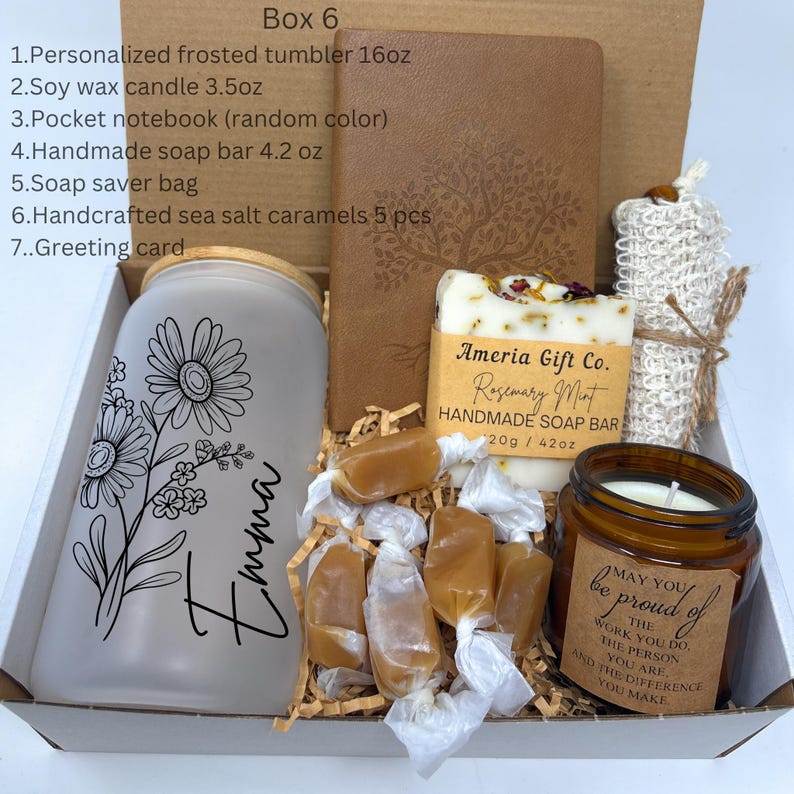 June Birth Flower Gift Box: Personalized Blanket, Candle & Soap - Etsy
