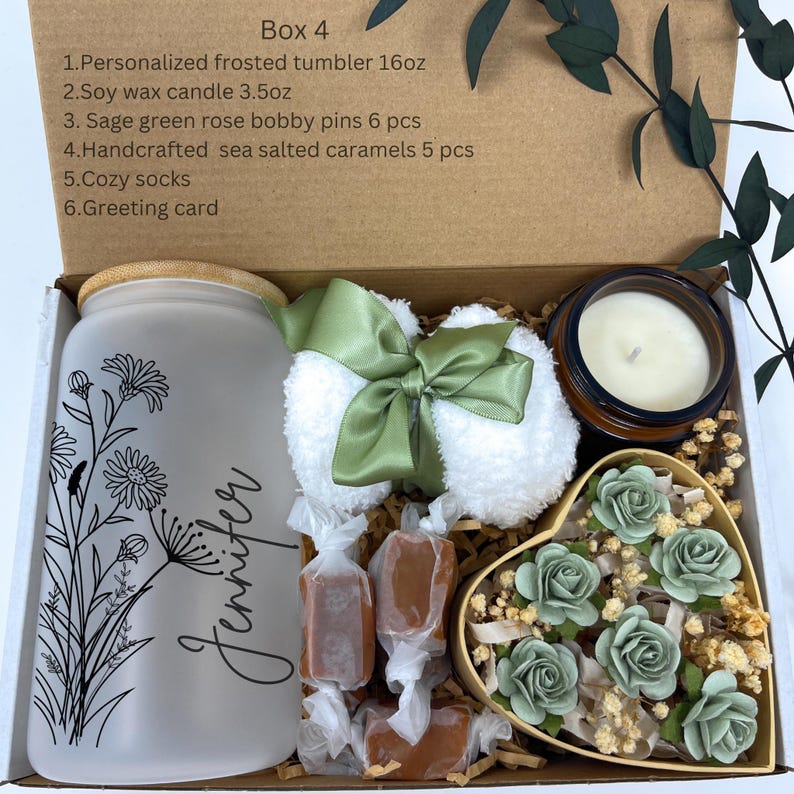 June Birth Flower Gift Box: Personalized Blanket, Candle & Soap - Etsy