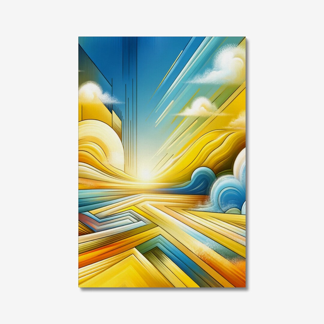 Sunburst Symphony: Dynamic Abstract, Radiant Art, Warmth of Light ...