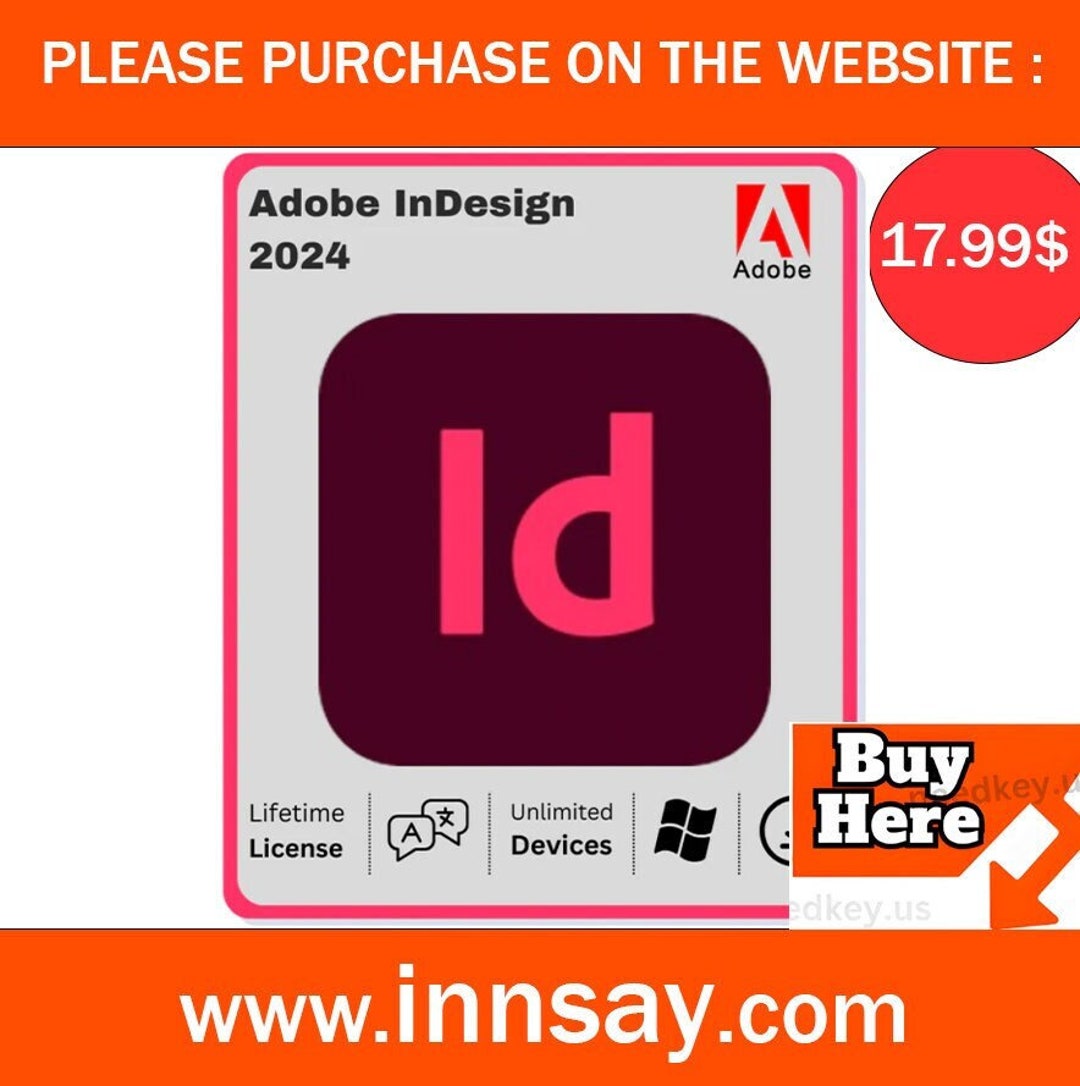 Adobe Indesign 2024 Ready to Use Lifetime License Windows - Etsy Australia