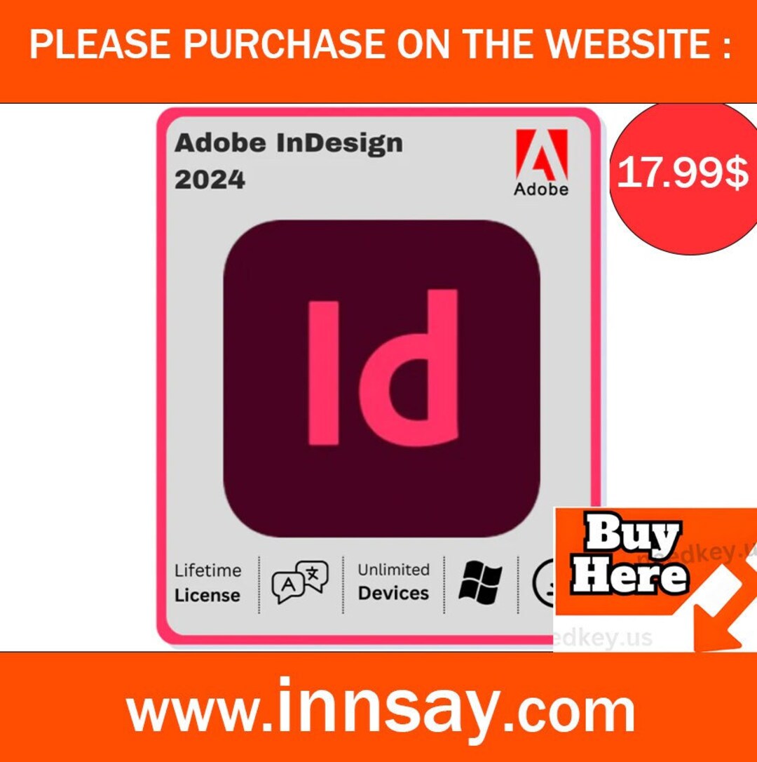 Adobe Indesign 2024 Ready to Use Lifetime License Windows - Etsy Australia