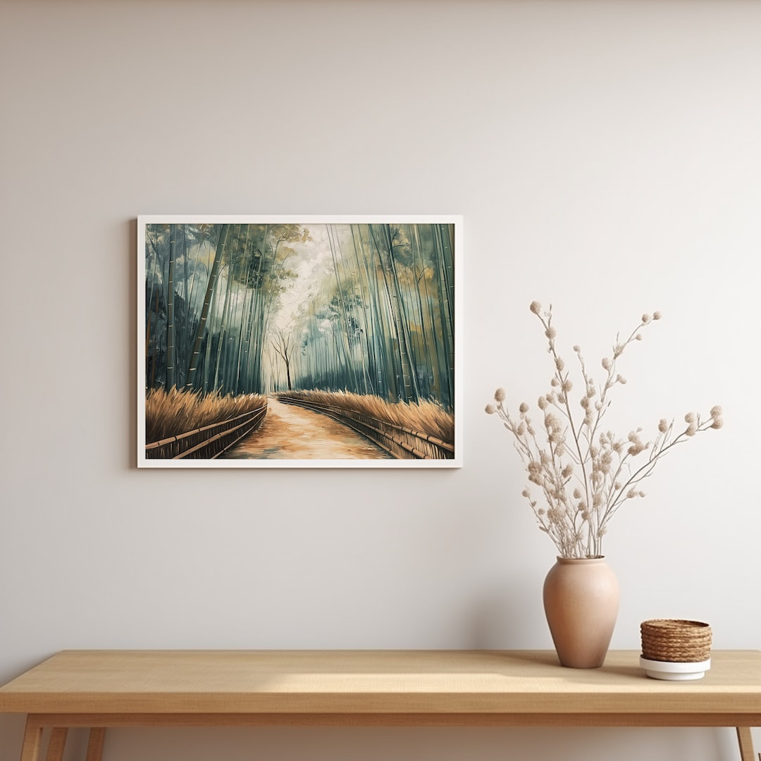 A Bamboo Forest Digital Print landscape - Etsy