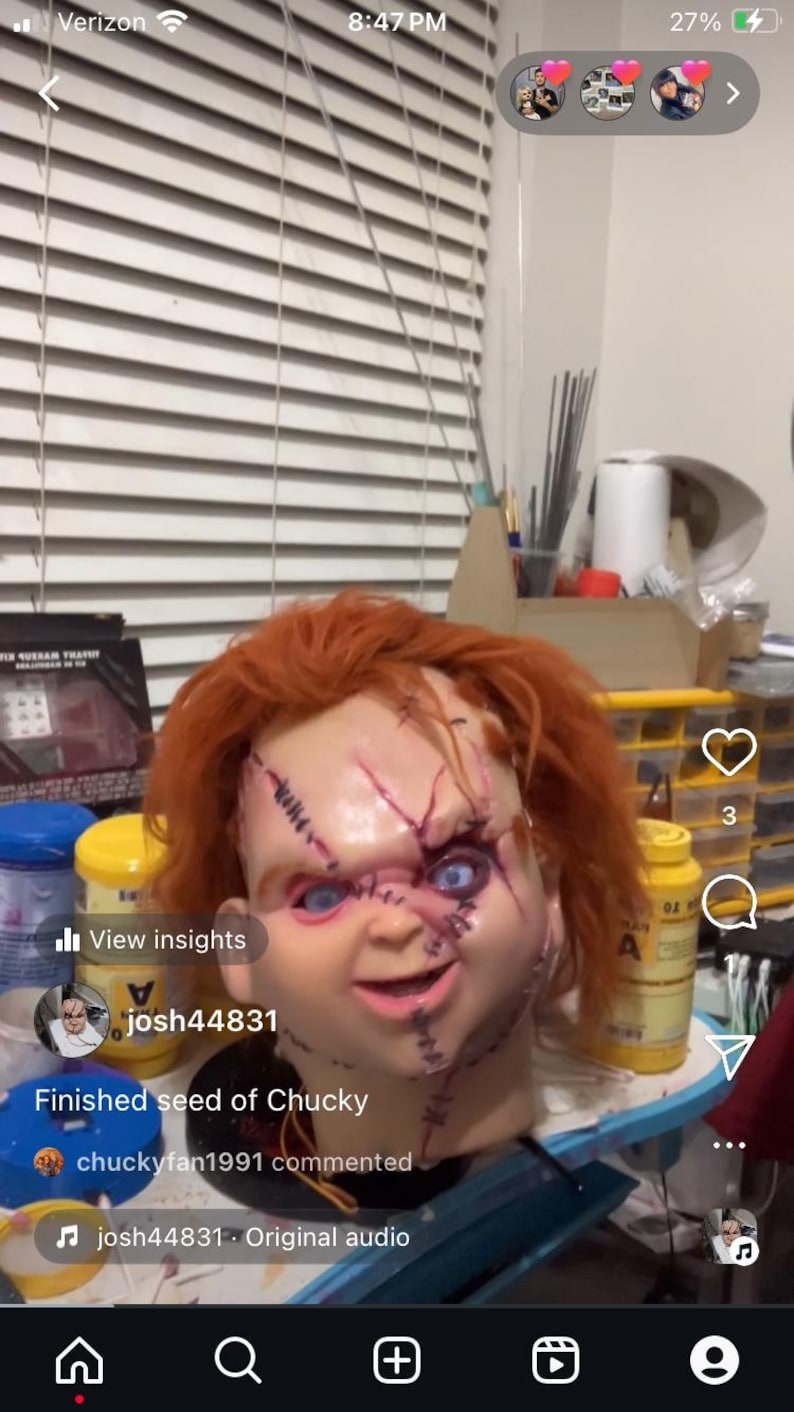 Custom Animatronic SEED OF CHUCKY Moves His Eyes Look Left and Right ...