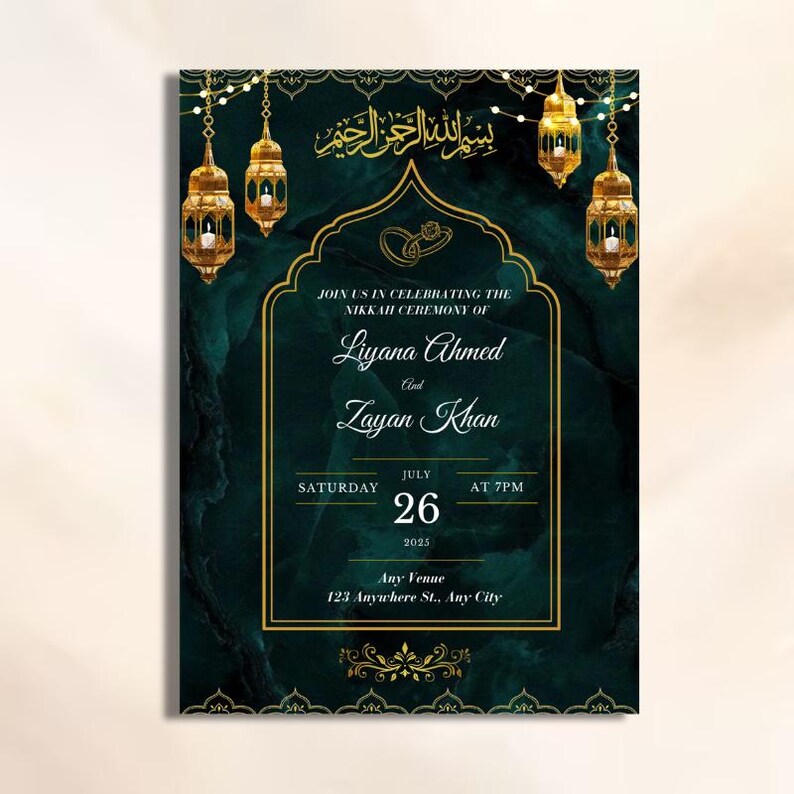 Digital Wedding Invite | Animated Nikkah Walima Shaadi Baraat Wedding ...