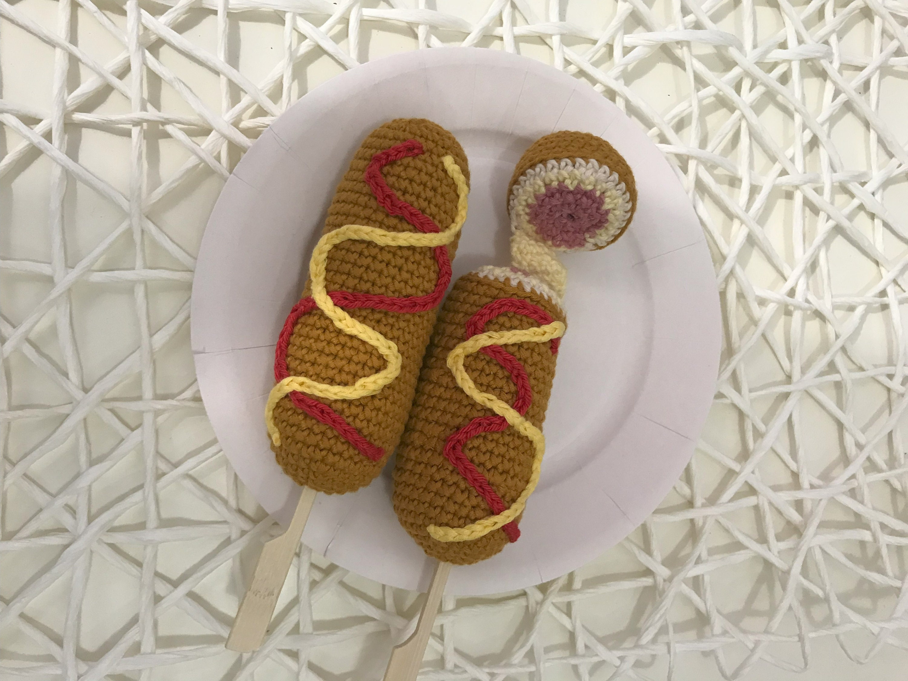 Corn Dog PDF Pattern, Play Food Crochet Amigurumi - Etsy