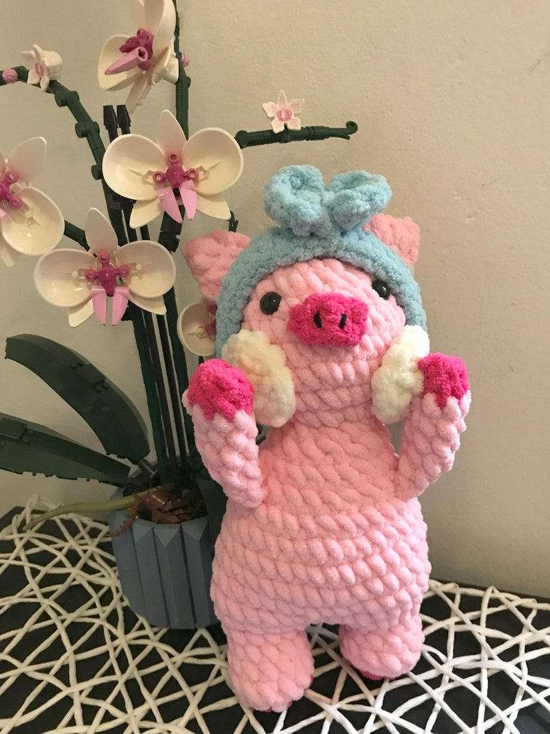 Cute Fluffy Piglet Crochet Amigurumi - Etsy