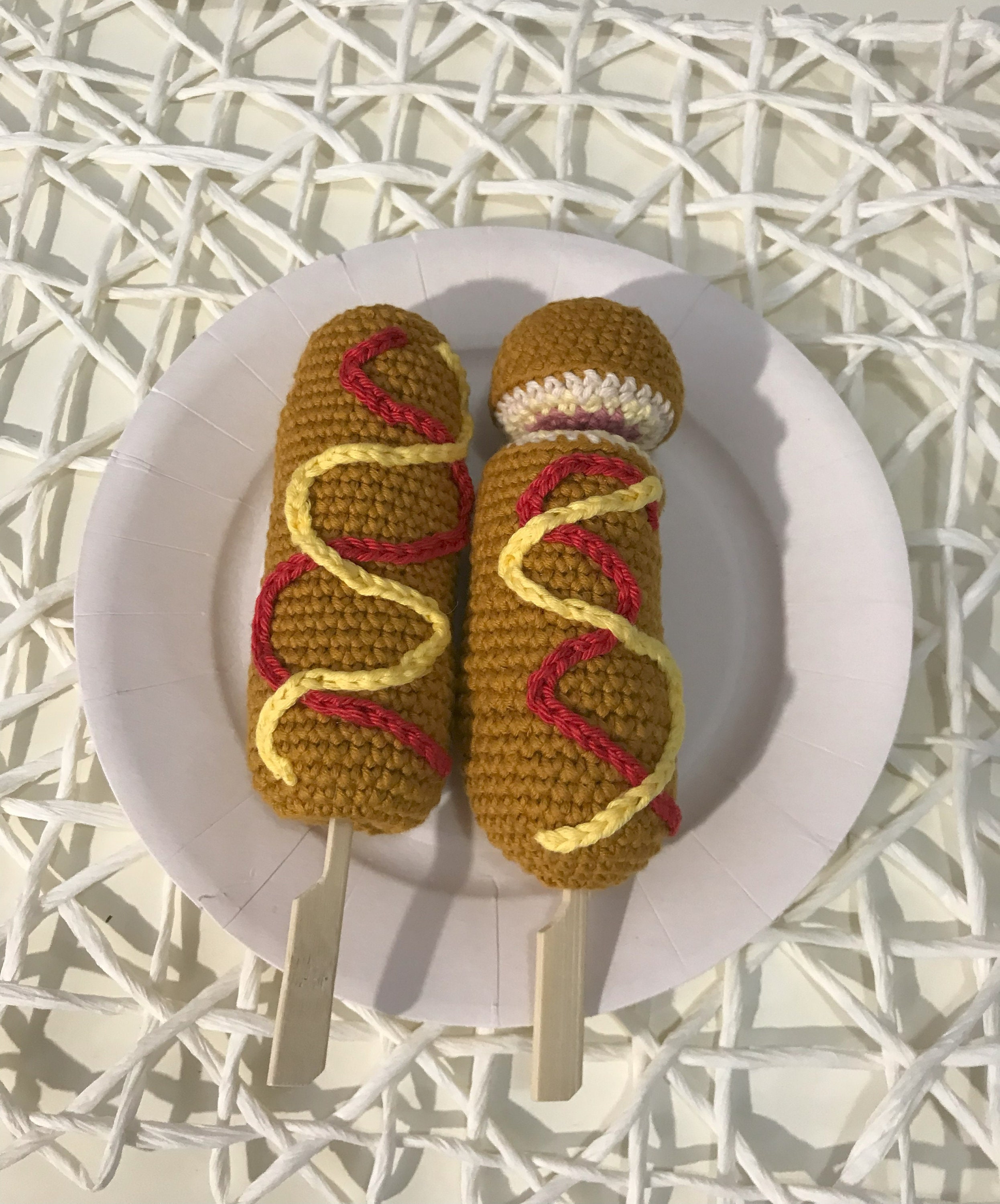 Corn Dog PDF Pattern, Play Food Crochet Amigurumi - Etsy
