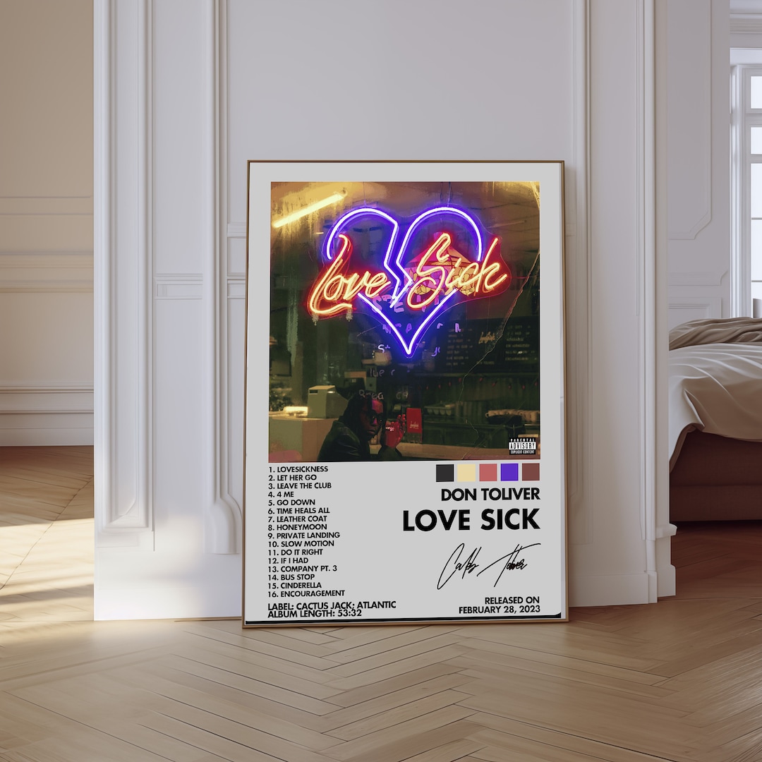 Don Toliver Love Sick Deluxe Cactus Jack Digital Album Art Poster Download Wall Art Custom ...