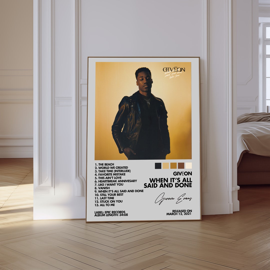 Giveon When Its All Said and Done / Giveon Poster / Album Cover Poster ...