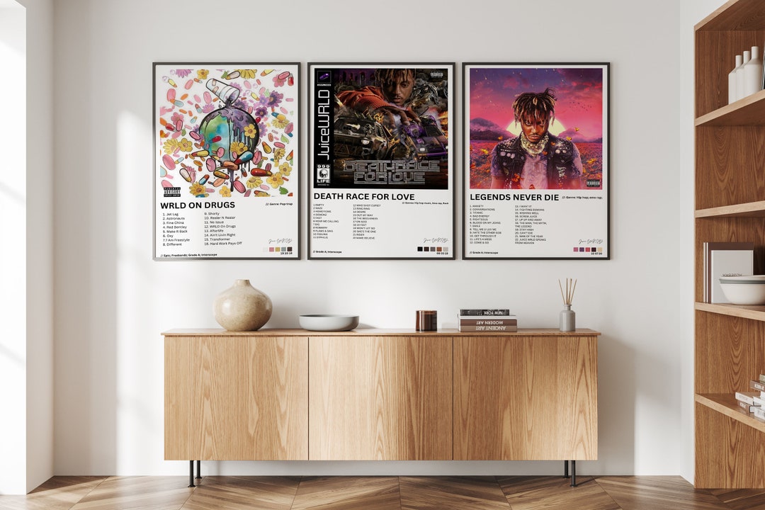 Juice Wrld Wall Art Set, Printable Wall Art, Juice Wrld Minimal Home ...