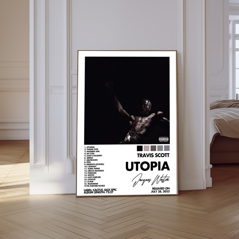 Travis Scott - Utopia Album Poster / Album Cover Poster / Wall Decor / Poster Design / Music ...